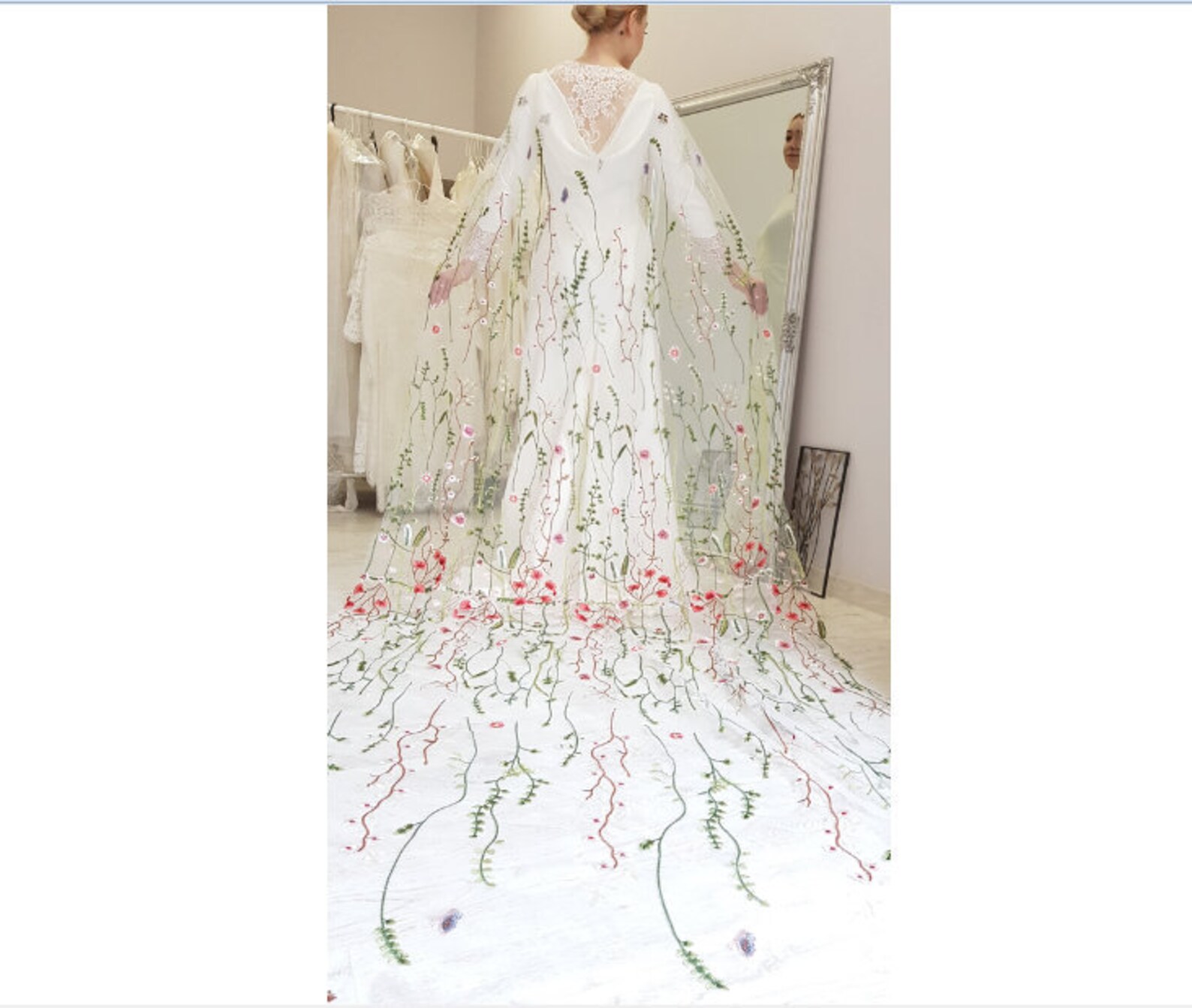 Flower Wedding Cape Floral Cape Secret Garden Wildflower - Etsy