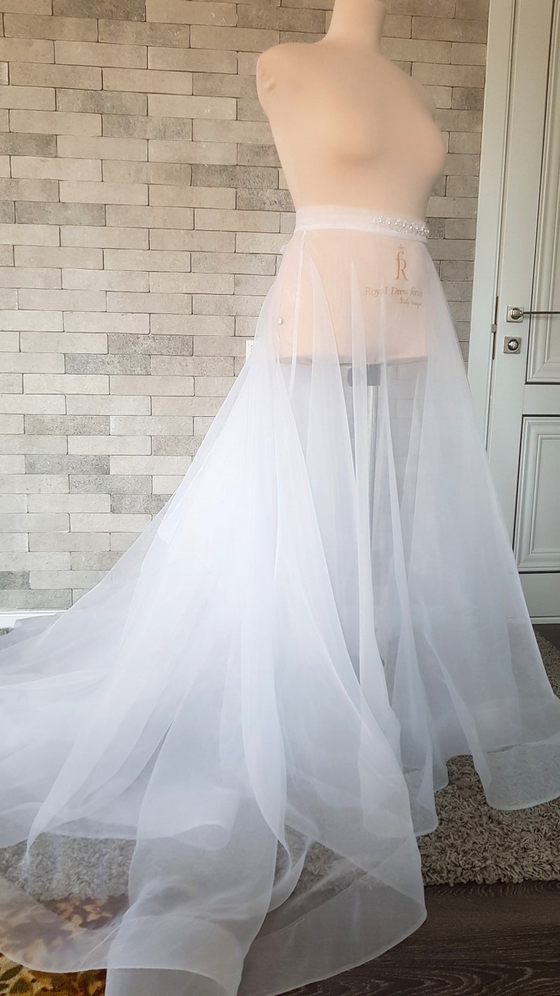 Organza Wedding Skirt Wedding Overskirt Extra Long Train - Etsy