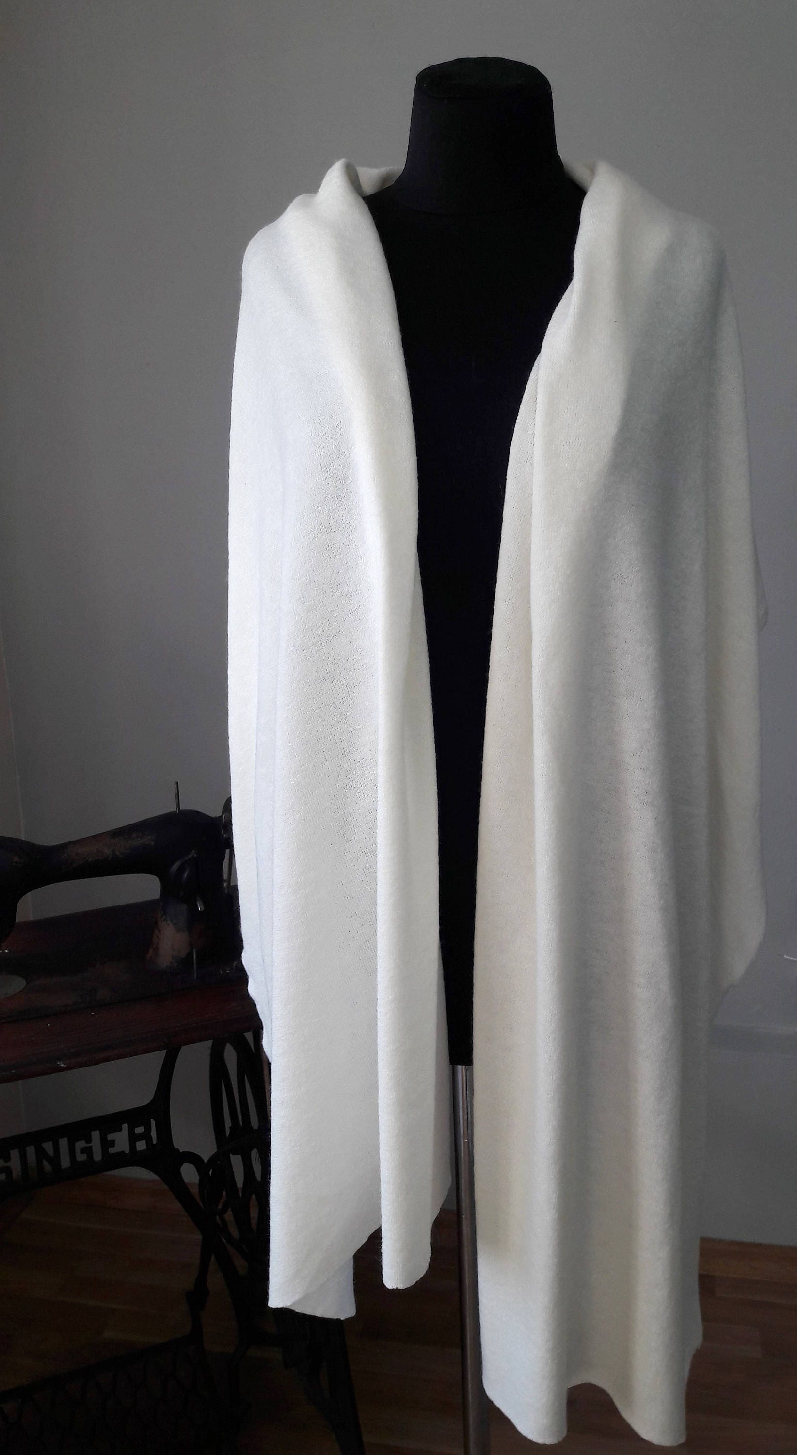 Ivory Angora Wedding Shawl: Warm Bridal Wrap - Etsy