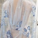 Blue 3D Floral Wedding Cape, Flowers Wedding Cape, Petal Leaves Cape ...