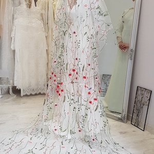 Flower Wedding Cape, Floral Wedding Cloak, Secret Garden Wildflower ...