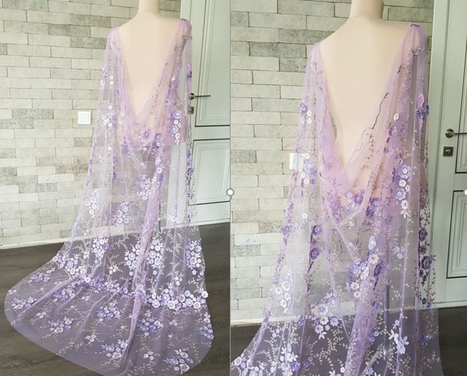 Blue 3D Floral Wedding Cape Flowers Wedding Cape Petal - Etsy