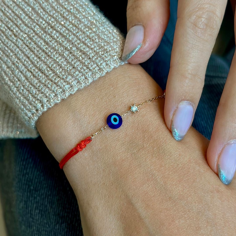Evil Eye Ruby and Diamond - Etsy