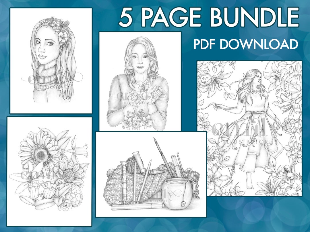 5 Page Bundle #2 Emily Illustrator PDF Download - Etsy