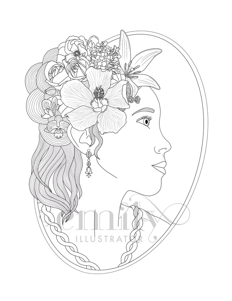 Annette Digital Coloring Page - Etsy