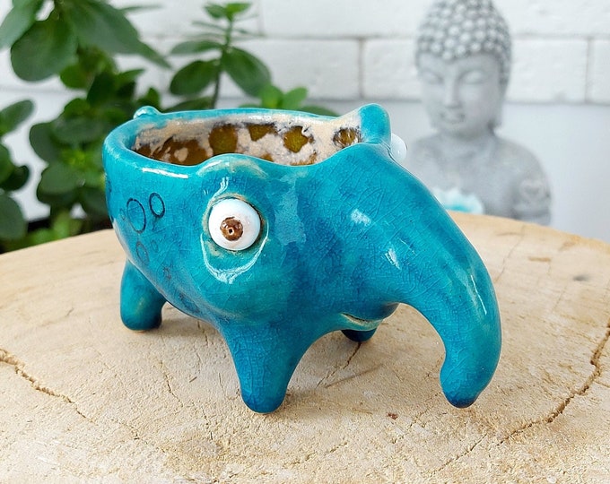Ceramic Monster Figurine Handmade Monster Bowl Ceramic Anteater Pottery ...