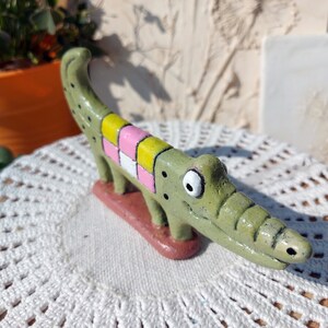 Ceramic Crocodile Figurine Ceramic Alligator Figurine Handmade ...