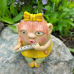 Ceramic Girl Figurine Funny Girl Figurine Unique Ceramics Girl With a ...