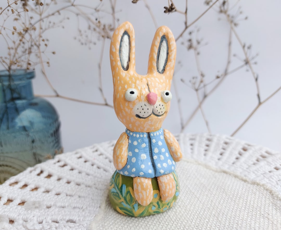Ceramic Rabbit Figurine Ceramic Bunny Sculpture Handmade Bunny - Etsy