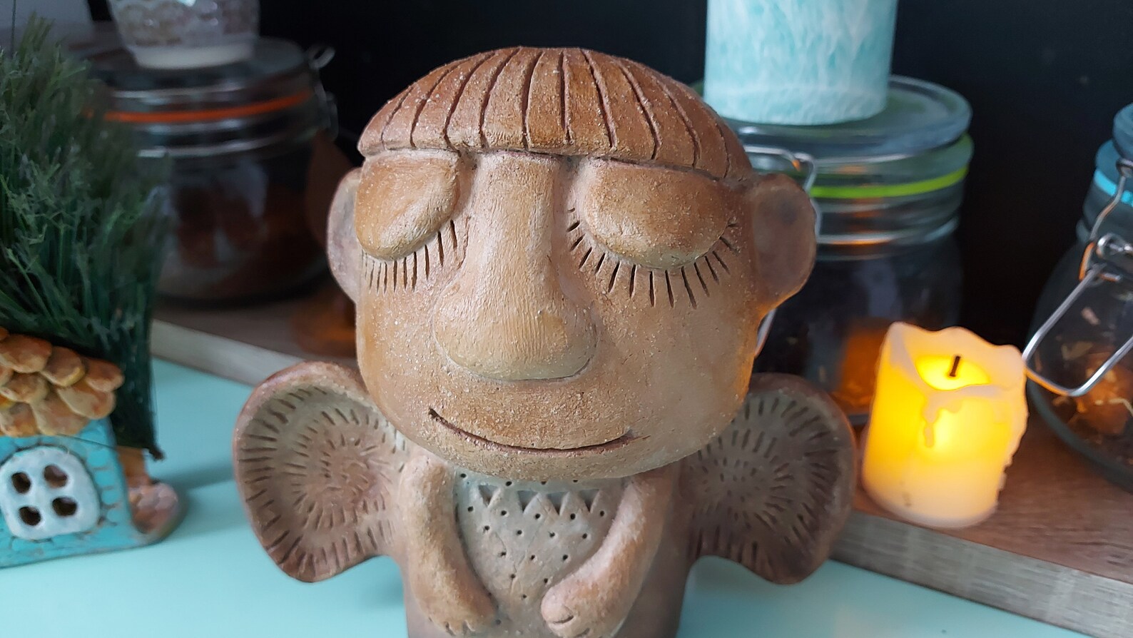 Ceramic Angel Handmade Angel Figurine Angel Home Decor Angel - Etsy