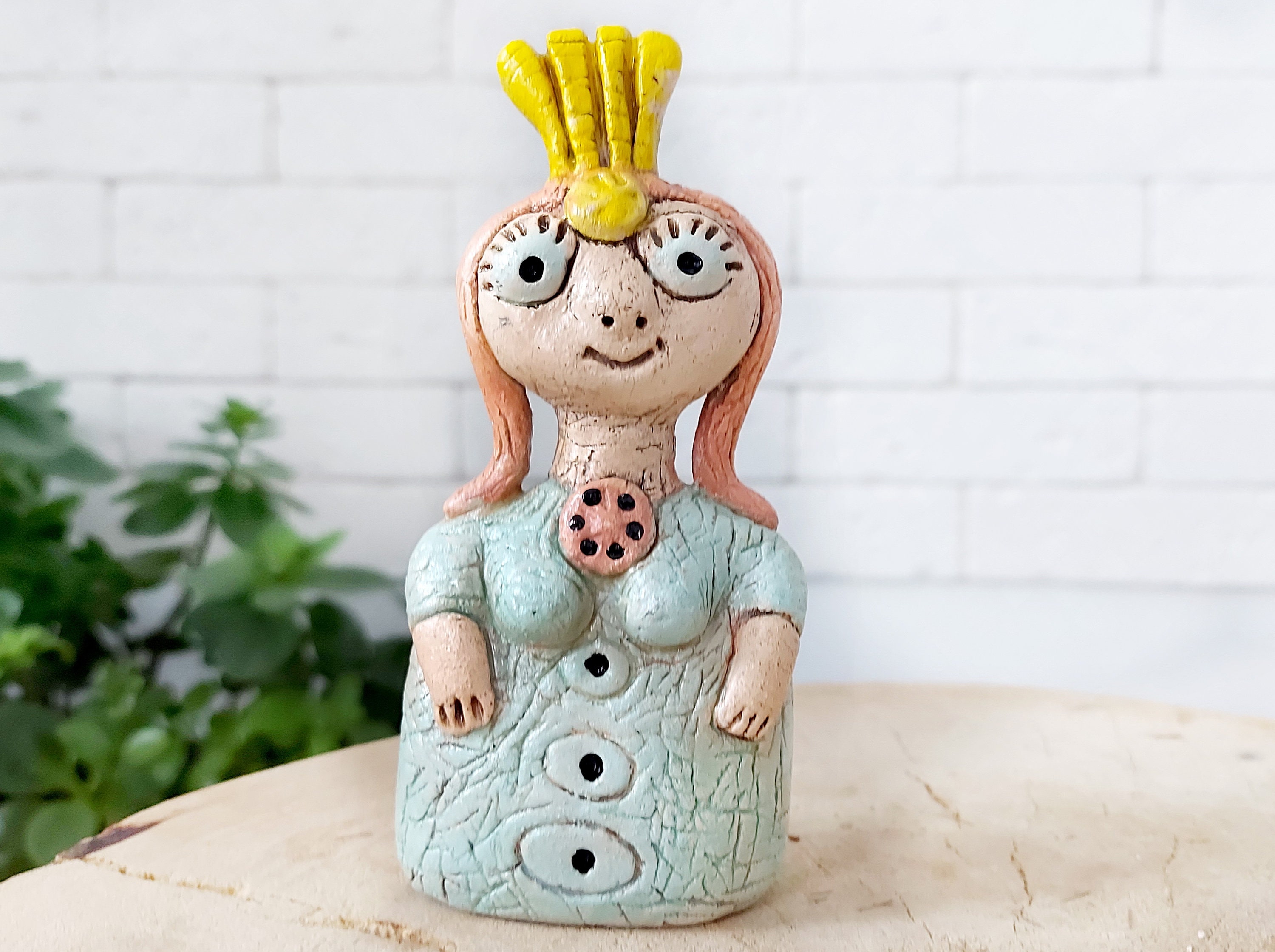 Сeramic Princess Figurine Ceramic Girl Handmade Princess Clay | Etsy