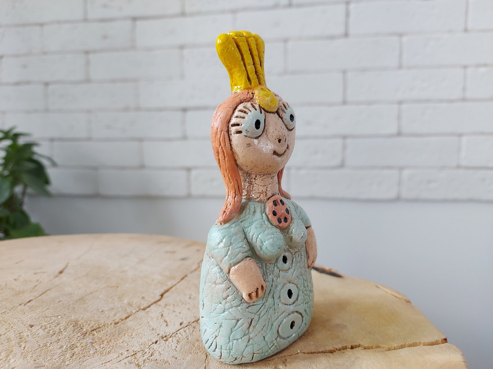 Сeramic Princess Figurine Ceramic Girl Handmade Princess Clay - Etsy
