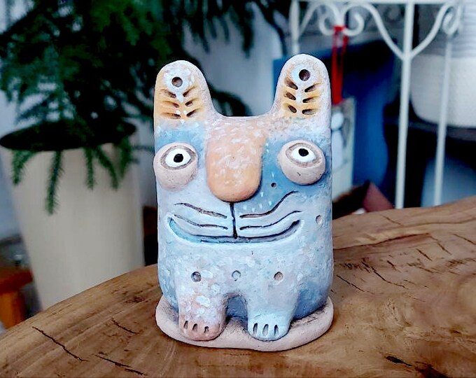 Ceramic Rabbit Figurine Handmade Rabbit New Years Rabbit Ceramic Bunny ...