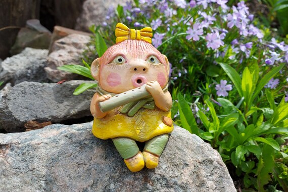 Ceramic Girl Figurine Funny Girl Figurine Unique Ceramics Girl - Etsy