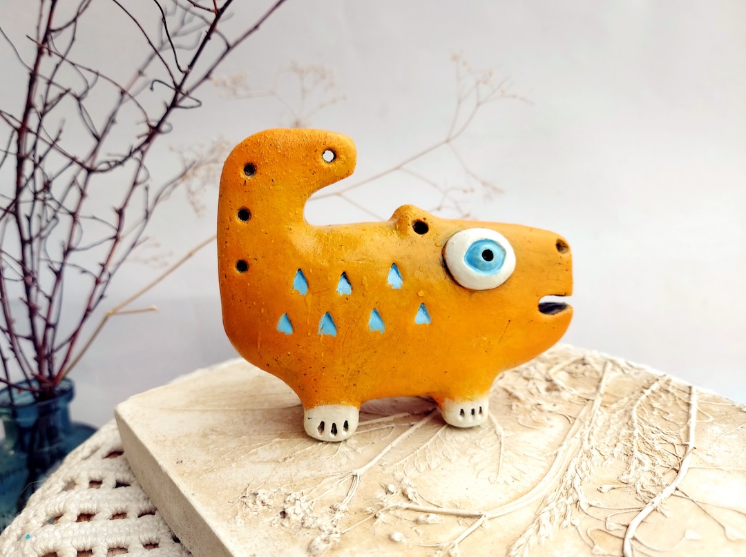 Ceramic Capybara Figurine Ceramic Creature Figurine Handmade Monster ...