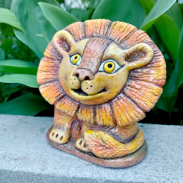 Ceramic Lion - Etsy