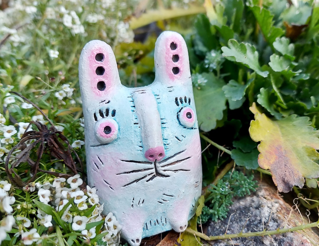 Ceramic Rabbit Figurine Ceramic Bunny Figurine Handmade Rabbit ...