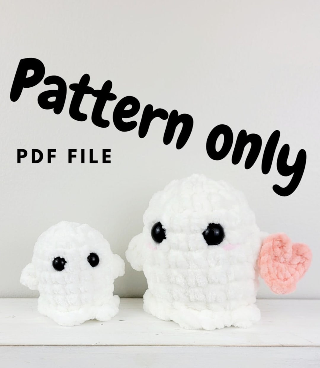 Ghost Crochet Pattern: Mama & Baby Plushie Amigurumi (PDF) - Etsy
