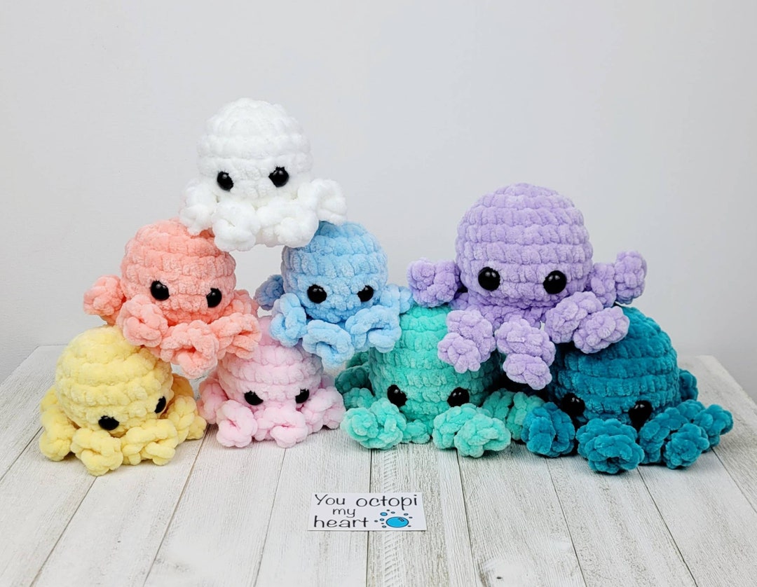 Crochet Stuffed Octopus Octopi Plush Toy Desk Pet Present - Etsy