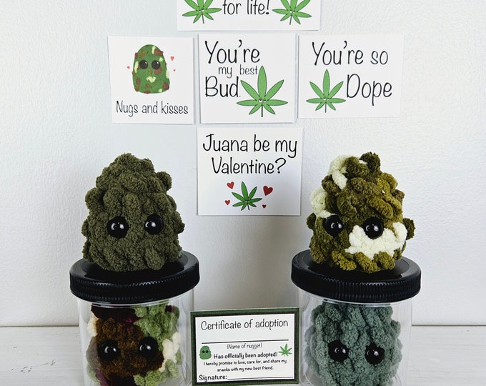 Adopt a Weed Nugget Plushie, Nug in Jar, 420 Friends, Marijuana, Stoner ...