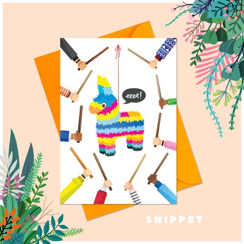 Funny Birthday Card for Friend Pinata Card - Etsy