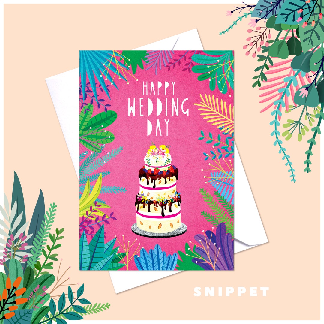 Happy Wedding Day Greeting Card Marriage Cards Marriage Gifts Wedding ...