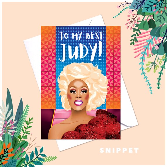 Ru Paul My Best Judy Greetings Card Best Friend Card Bday - Etsy
