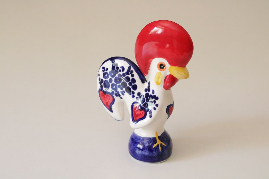 Small Barcelos Rooster Hand-painted, Barcelos Hahn, Good Luck Rooster ...