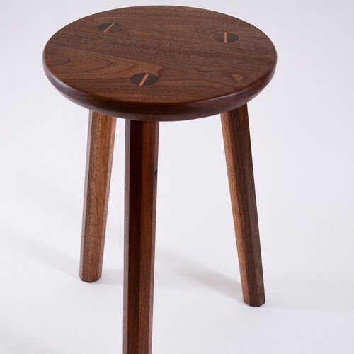 Mid Century Modern Side Table solid Walnut Shaker Lines With - Etsy