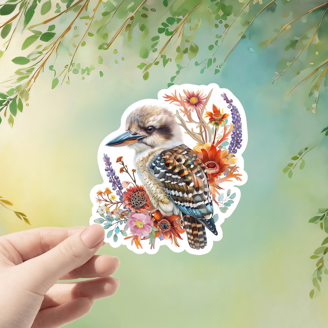 Baby Kookaburra Waterproof Vinyl Sticker, Australian Sticker, 3 X 3 ...
