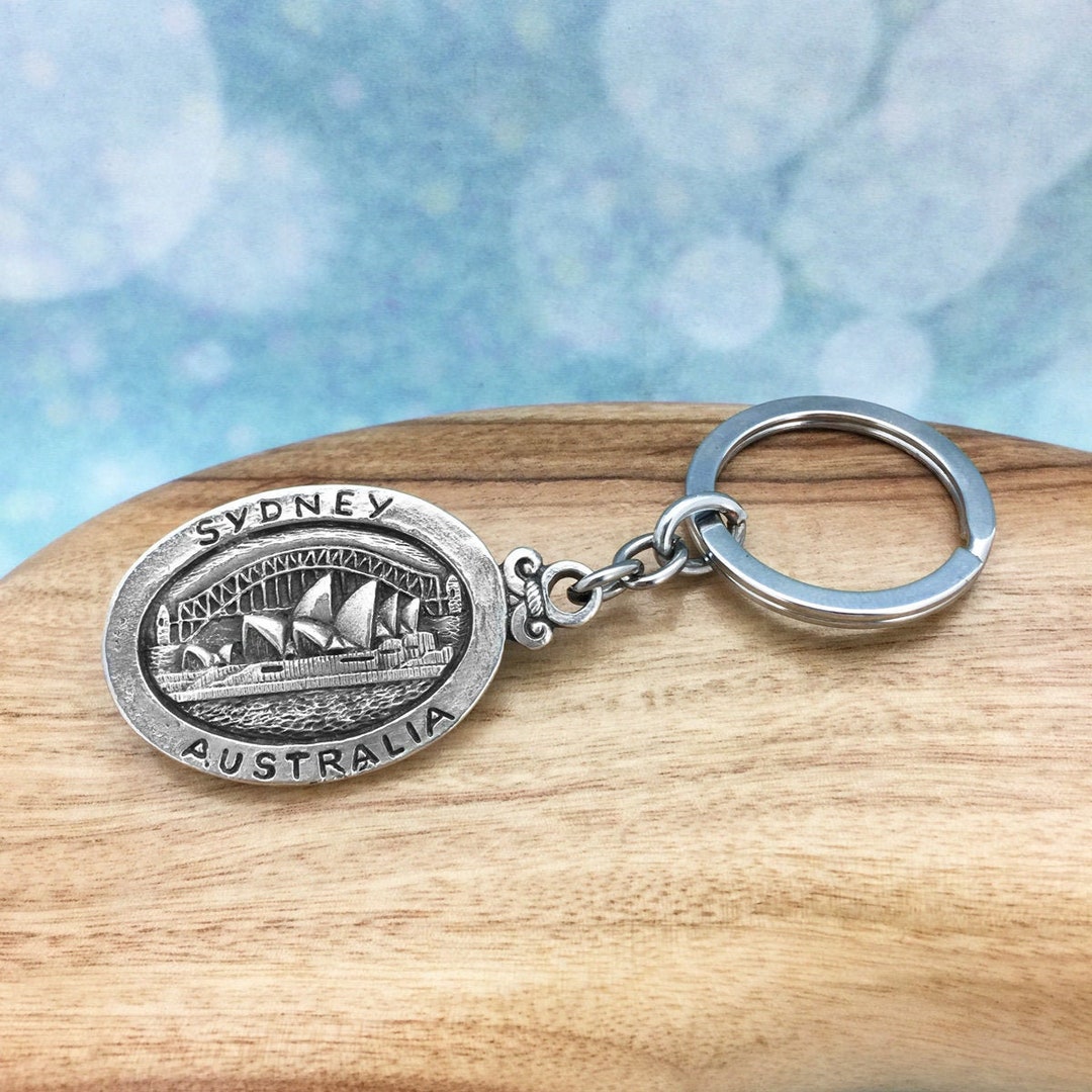 Sydney Opera House Australian Souvenir Keyring, Australian Made Pewter ...