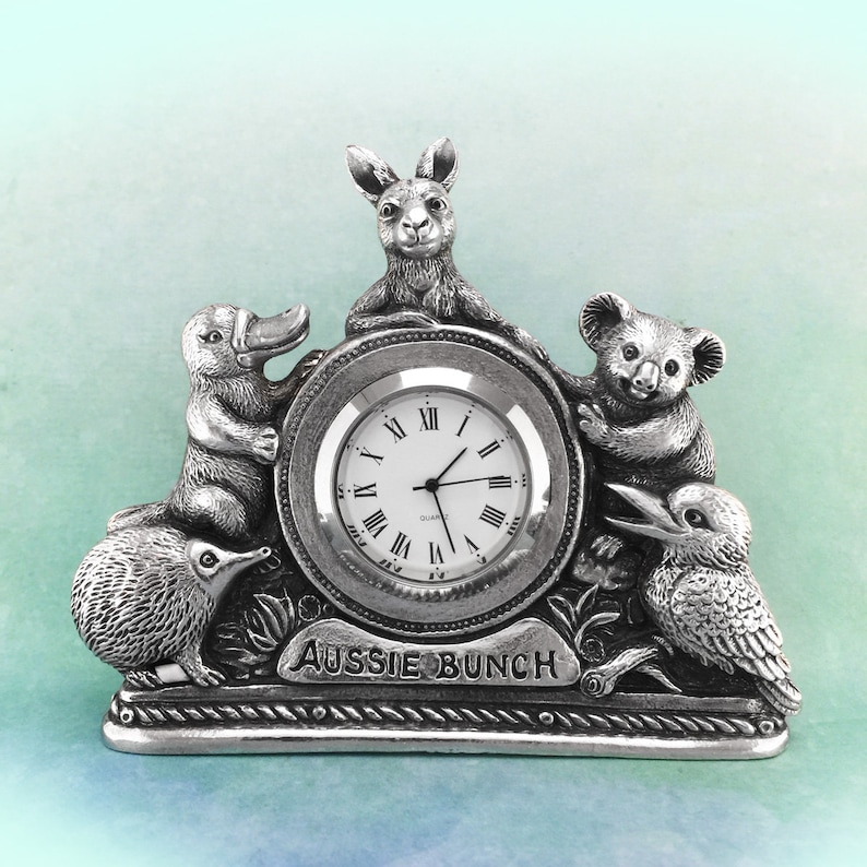 Aussie Bunch Australian Souvenir Clock Australian Made Pewter - Etsy