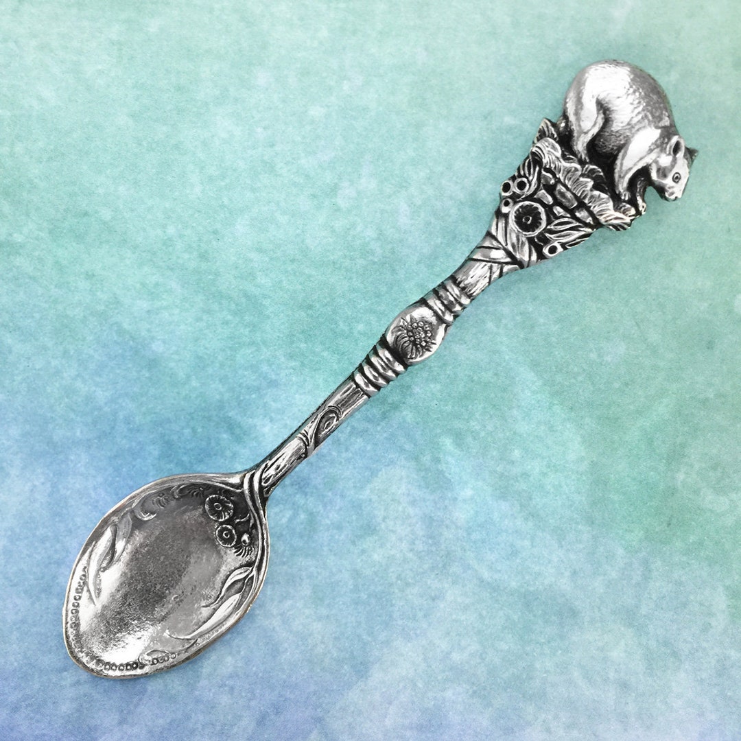 Wombat Australian Souvenir Spoon, Australian Made Pewter Gift ...