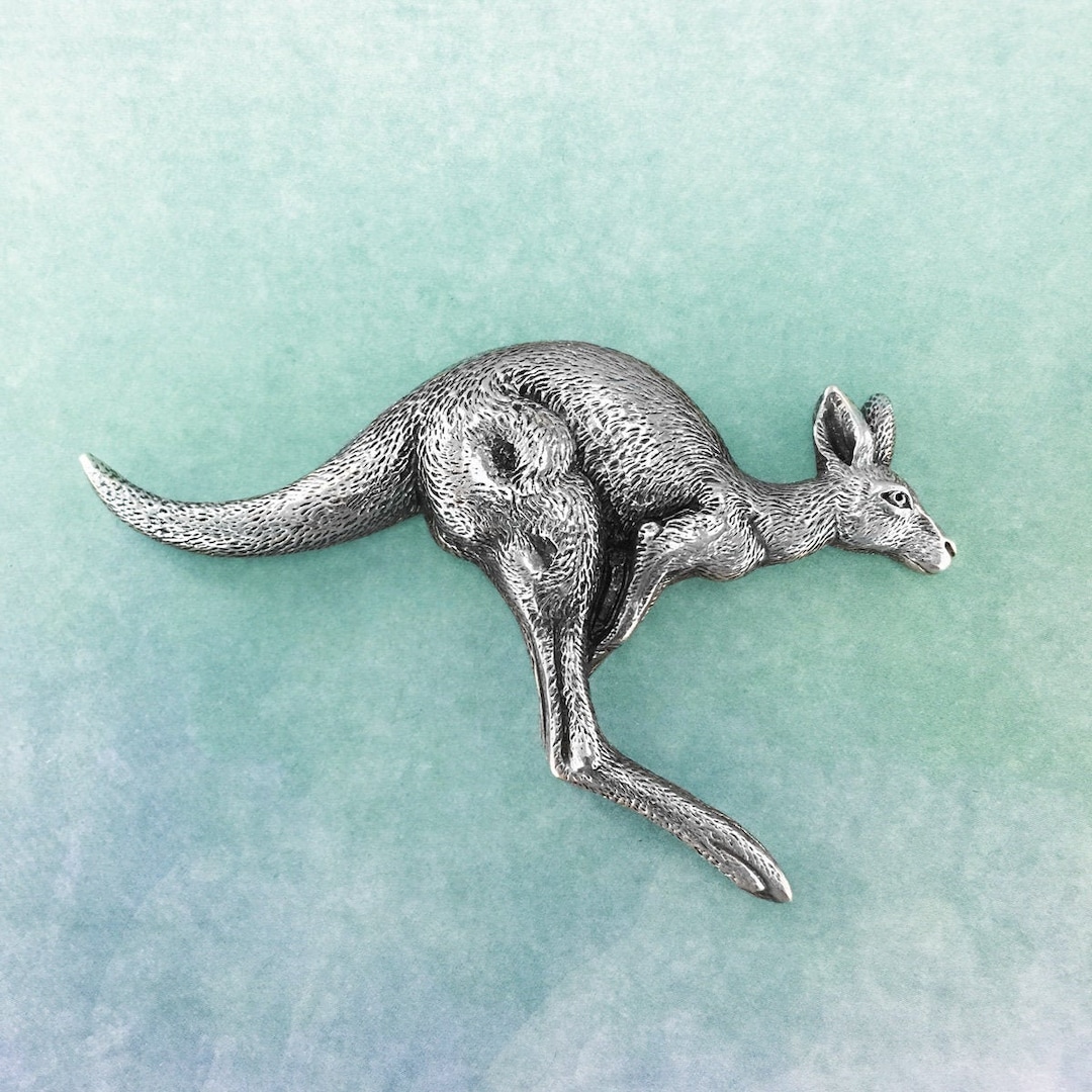 Kangaroo Australian Souvenir Magnet, Australian Made Pewter Gift - Etsy