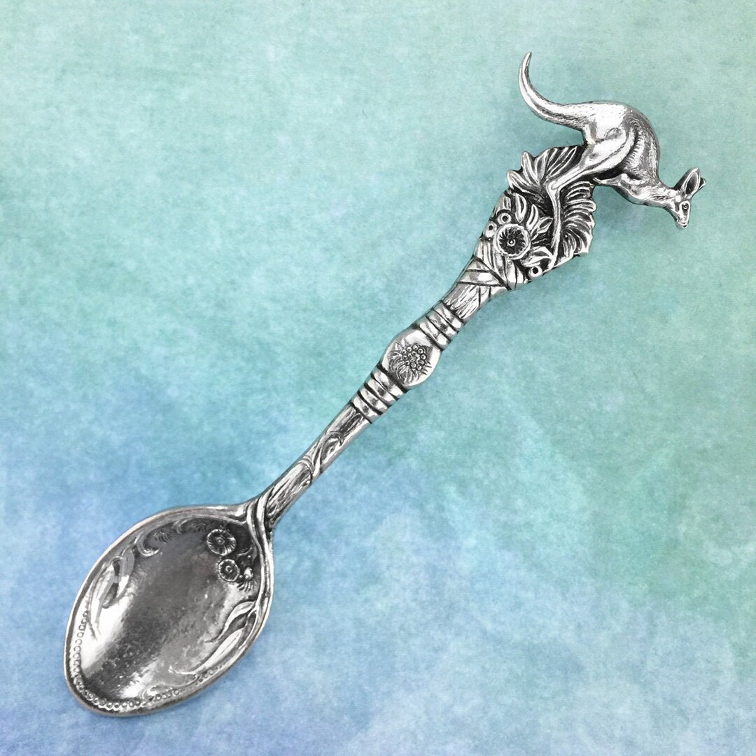 Kangaroo Australian Souvenir Spoon, Australian Made Pewter Gift ...