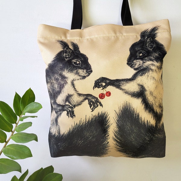 Squirrel Tote Bag - Etsy
