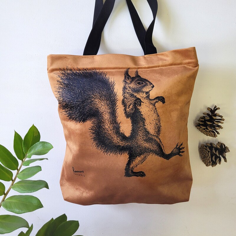 Squirrel Tote Bag - Etsy