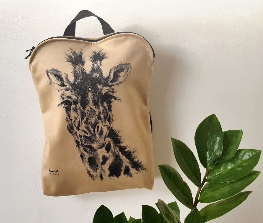 Giraffe, Rucksack Giraffe, Velour, Alltagskleidung, Reiserucksack ...