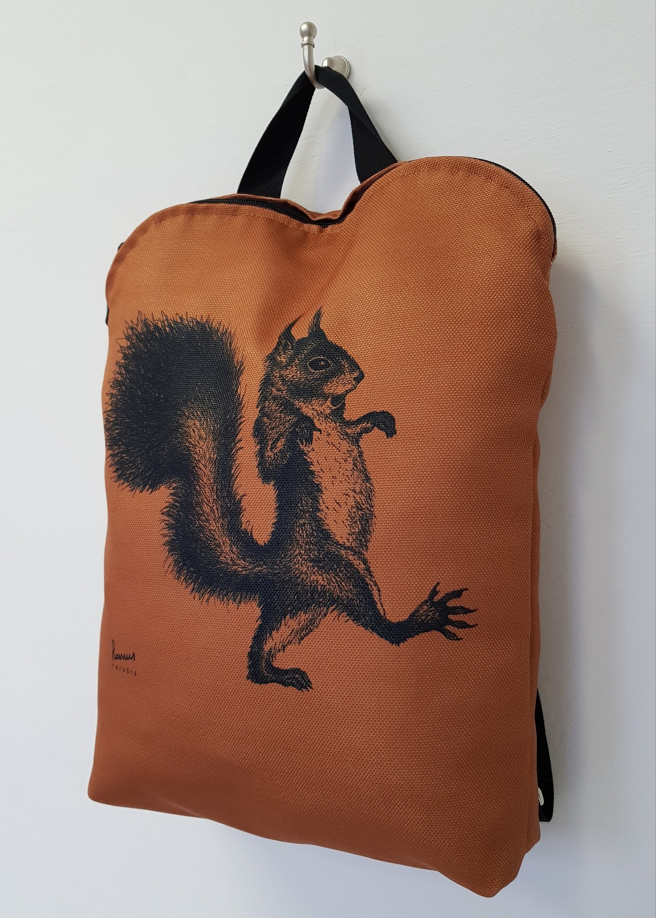 Backpack With Squirrel Squirrel Velour Cartoon Daily Wear - Etsy
