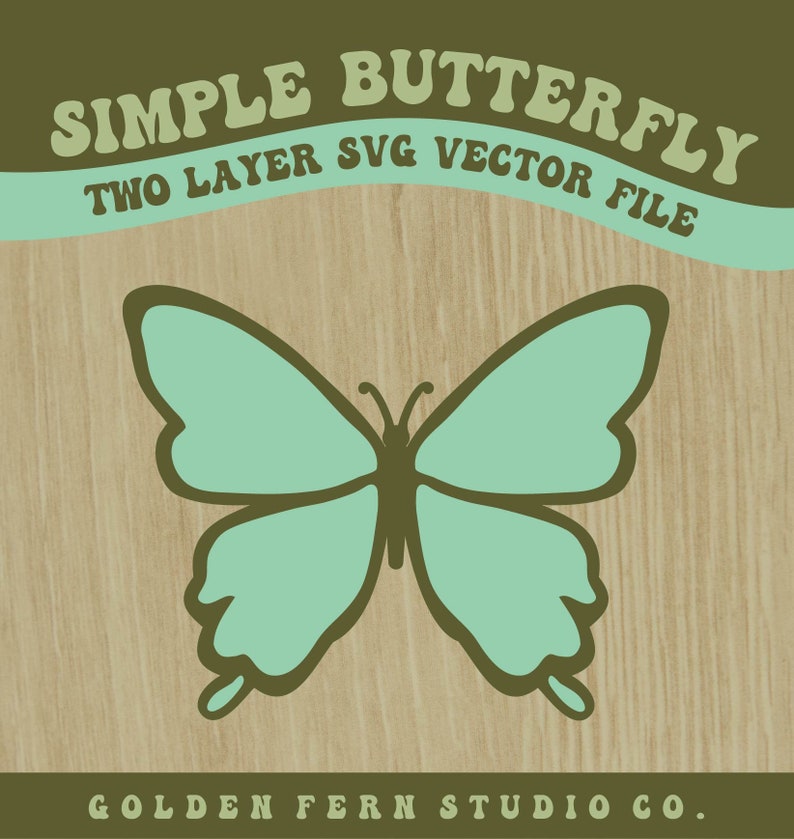 Simple Butterfly SVG Vector, SVG Digital Download, Butterfly SVG, Blank ...