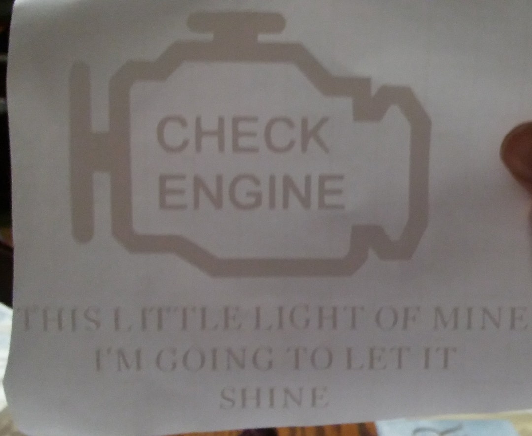 Check Engine Decal - Etsy