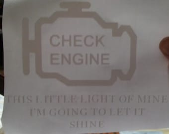 Check Engine Sticker - Etsy