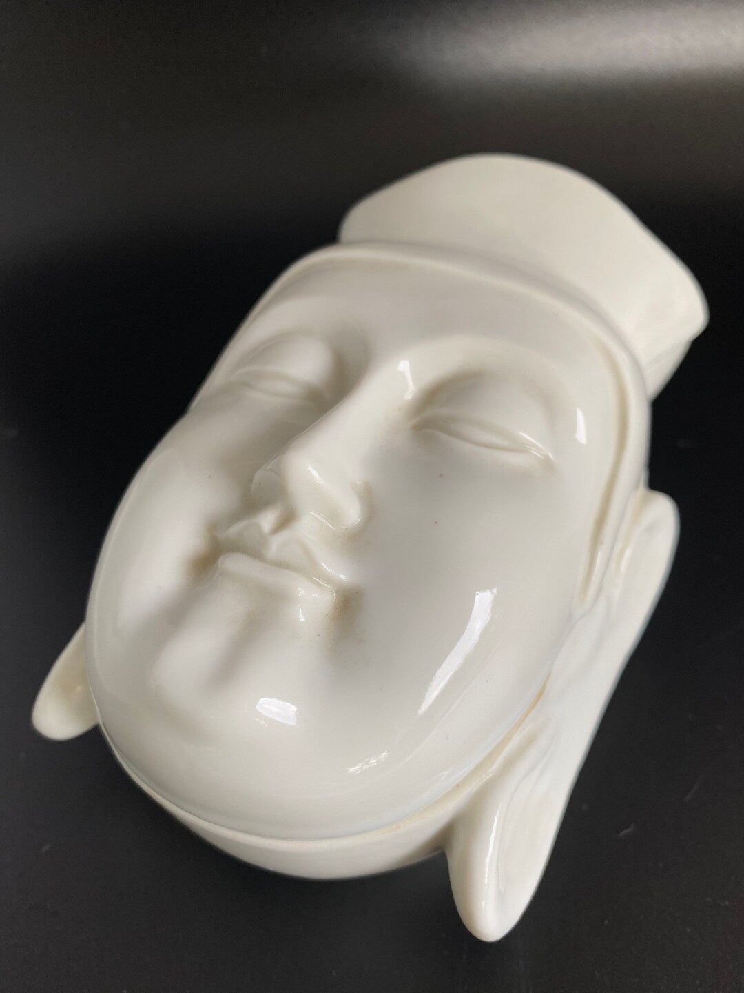 Vintage Buddha God White Porcelain Trinket Jewelry Lidded Box - Etsy