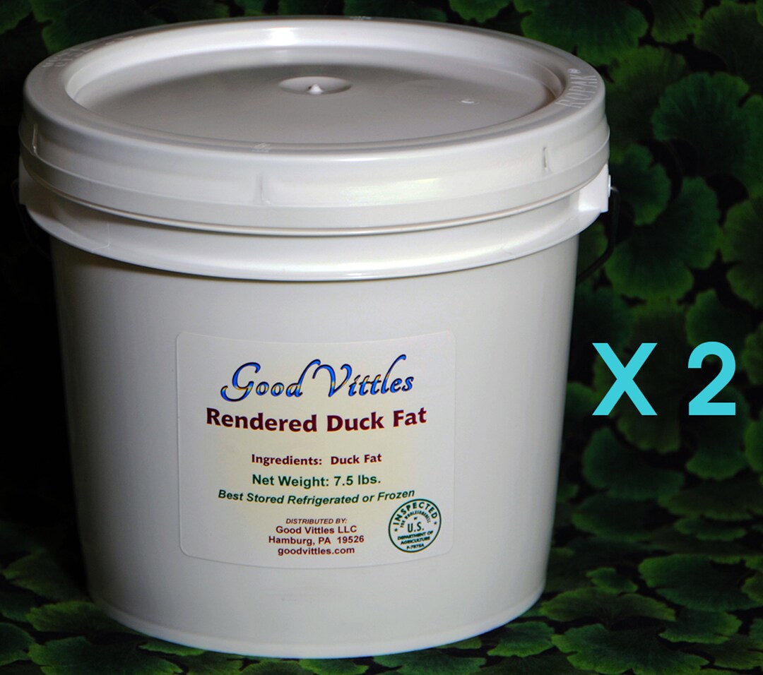 Pure Rendered Duck Fat - 2 Gallon Size Tubs - 208 Oz. - FREE SHIPPING ...