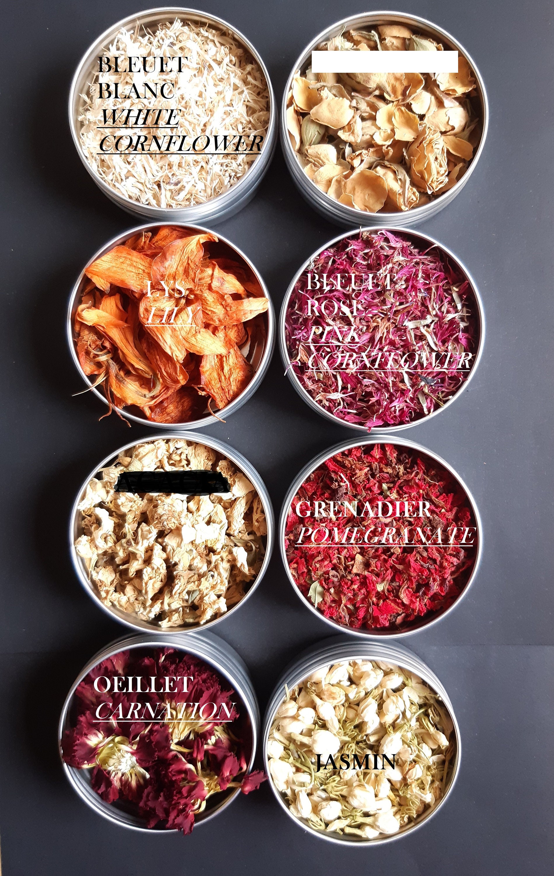 Botanical set for candles resin jewellery Flowers & petals 42 | Etsy