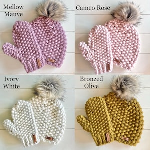 Knit Mittens, Mittens for Women, Wool Mittens, Chunky Knit Mitten ...