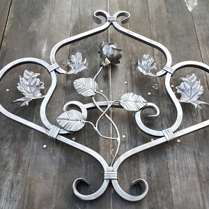 Wrought Iron Gate Valance for Wood Gates and Entry Tops,large Heavy ...