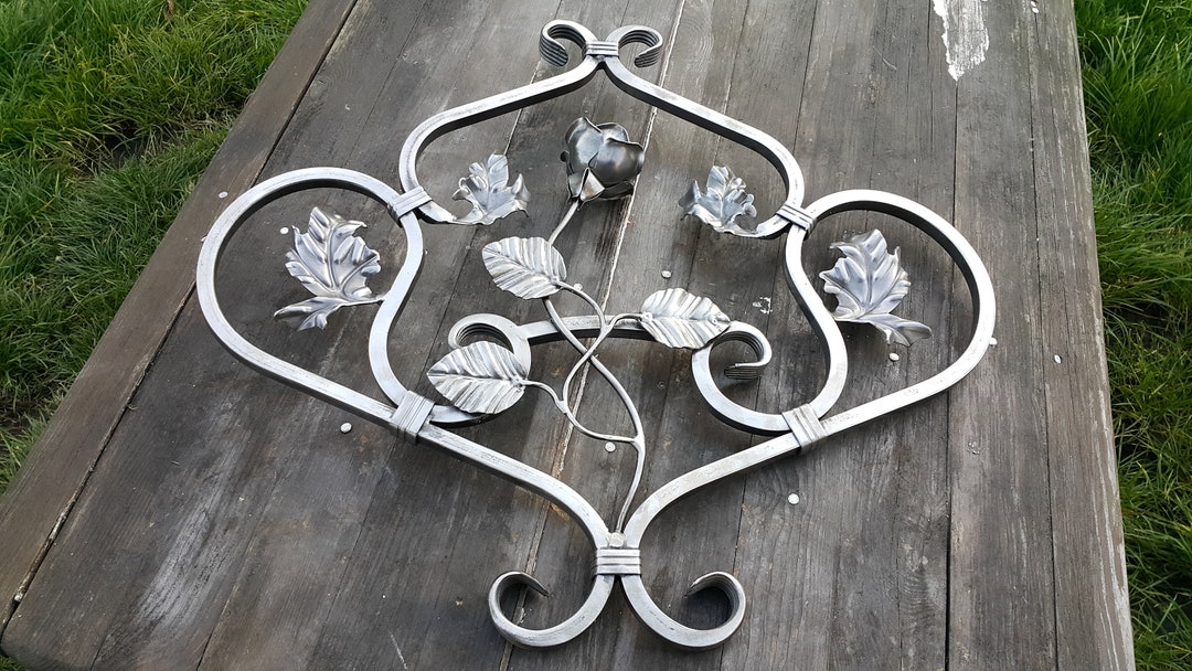 Wrought Iron Gate Valance for Wood Gates and Entry Tops,large Heavy ...
