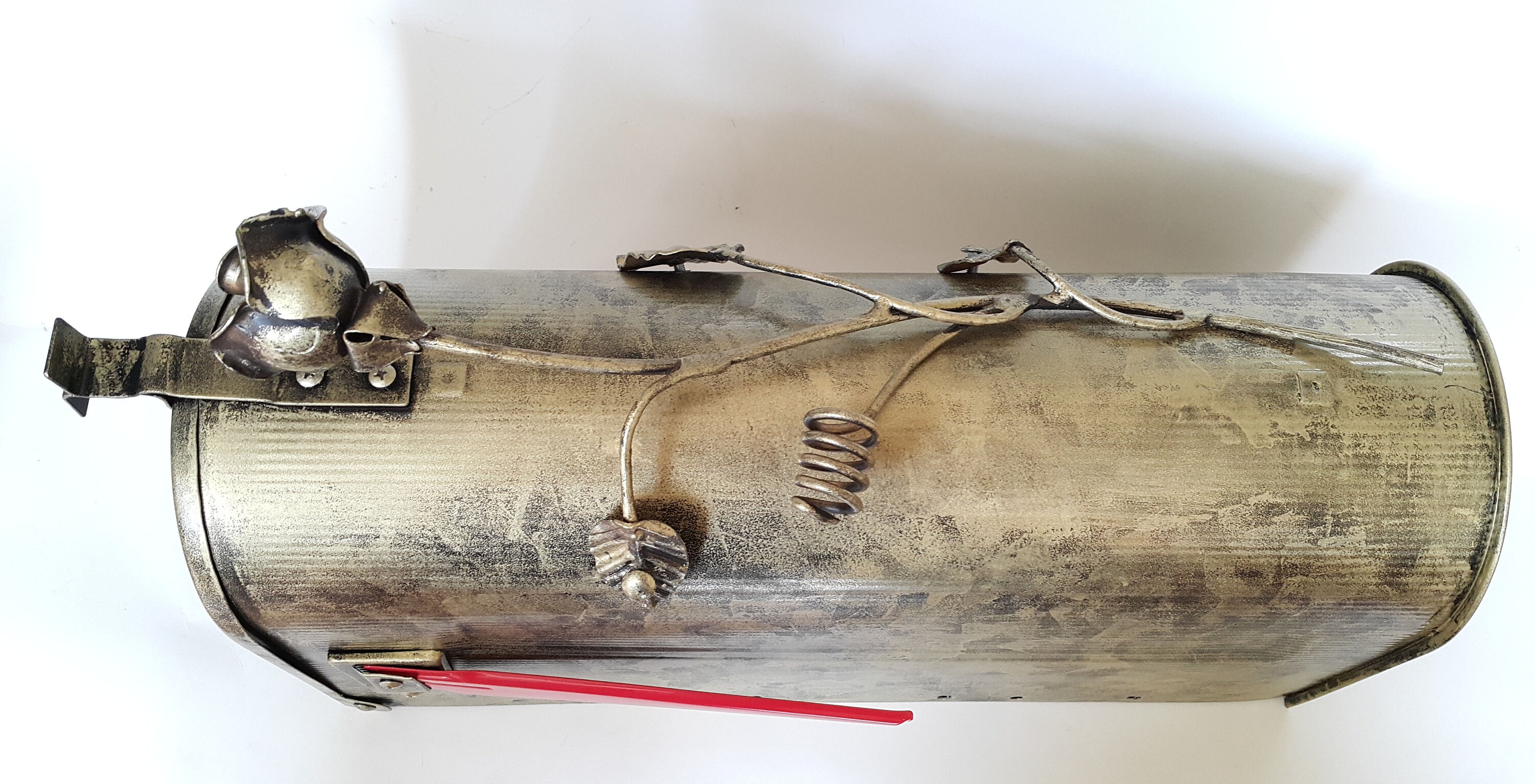 Hand Painted Mailbox Post Mounthandmade Forged Steel - Etsy