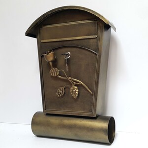 Handcrafted Mailboxes,wall/door Mount,color Antique Gold,alluring House ...